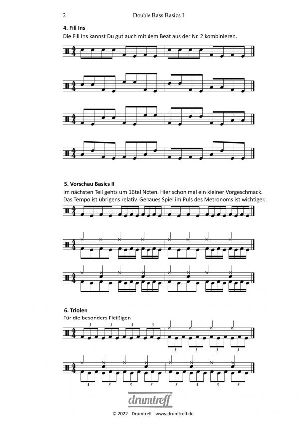 Double Bass Übungen für Anfänger - Drumtreff